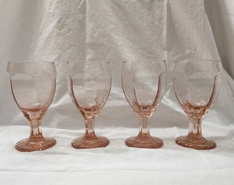 Pink Glass Goblets - Etsy