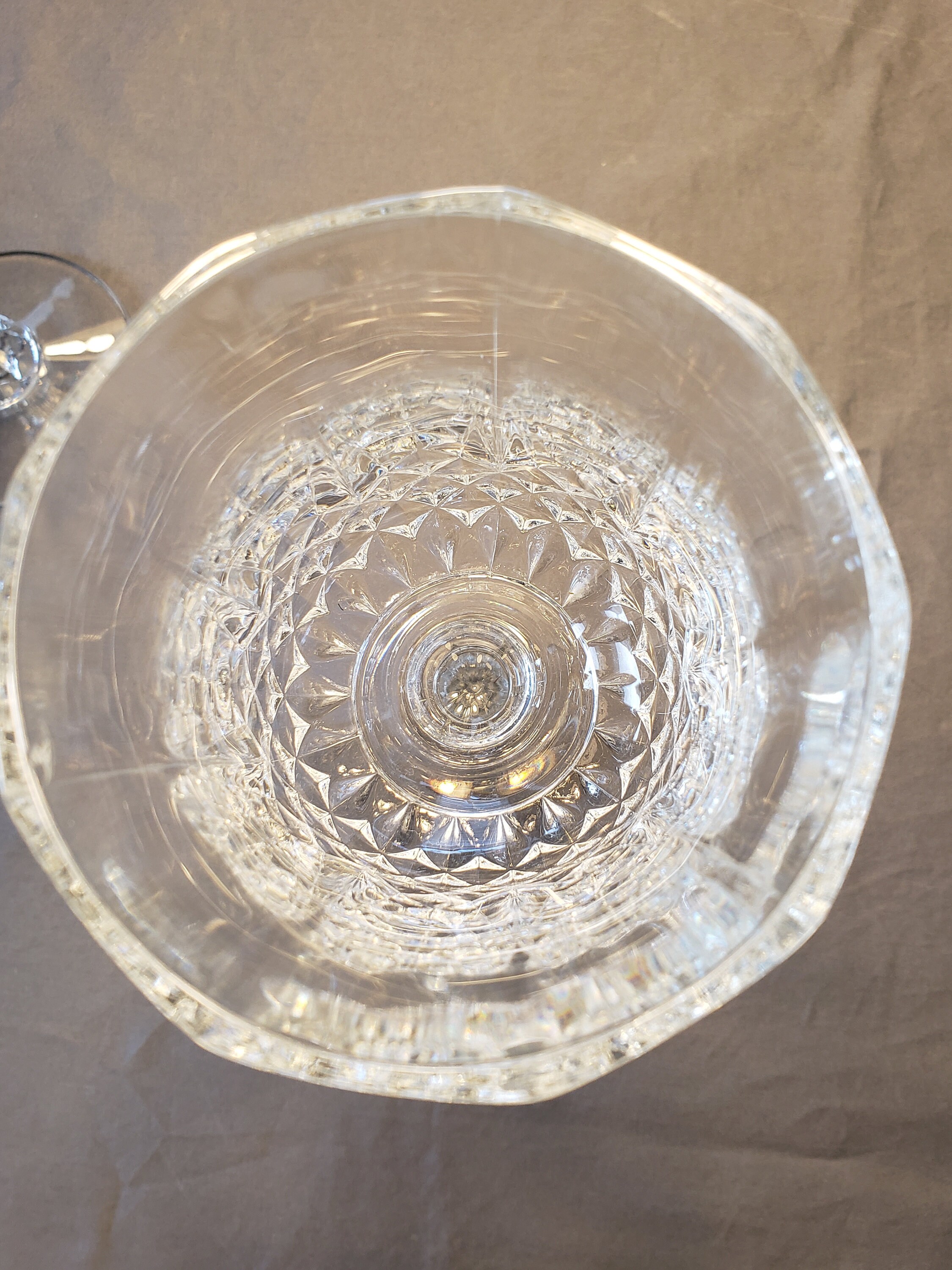 St. George Crystal Belmont Pattern Wine Glasses Set of 2, Crystal ...