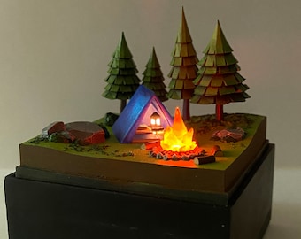Campsite Night Light STL File Digital Download 3D Printer - Etsy
