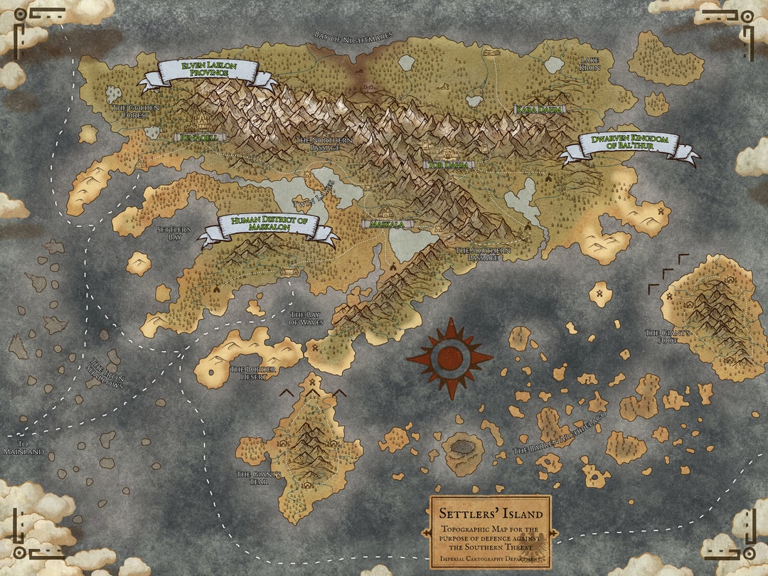 REGION/WORLD - Custom Digital Tabletop RPG Fantasy Map - Etsy