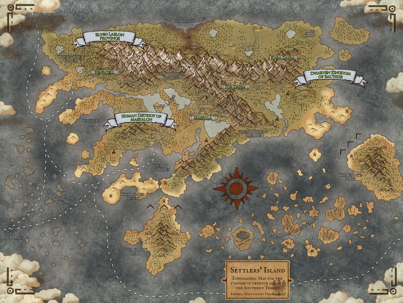 REGION/WORLD Custom Digital Tabletop RPG Fantasy Map - Etsy