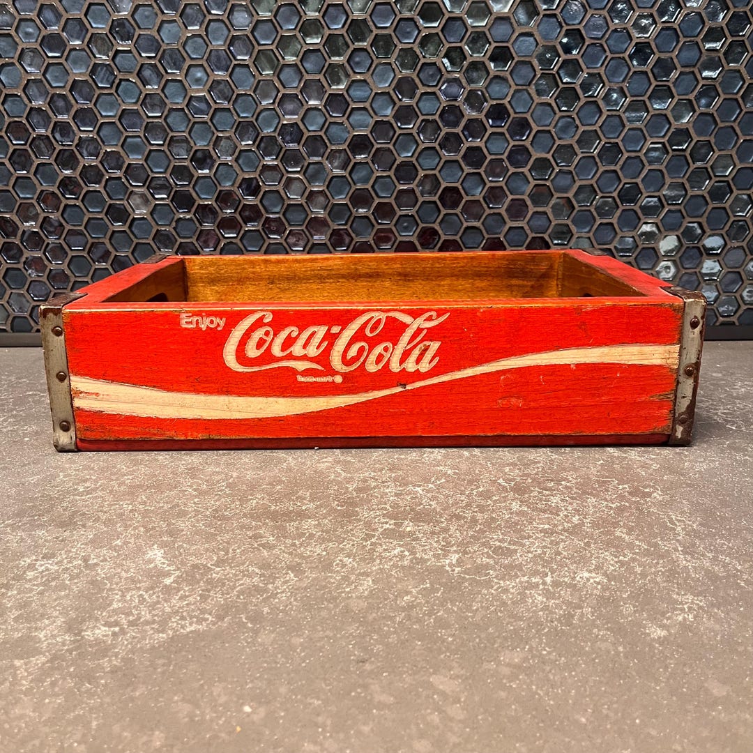 Refinished Wood Coca Cola Crate, Bar Cart, Serving Tray, Advertising ...