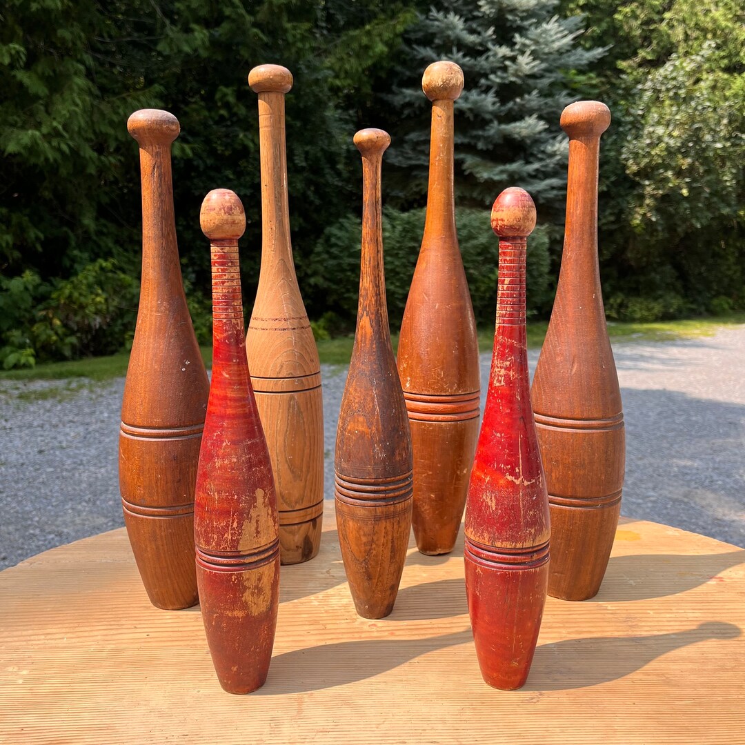 Collection of Early 20th Century Graduating Wood Exercise Pins / Indian ...