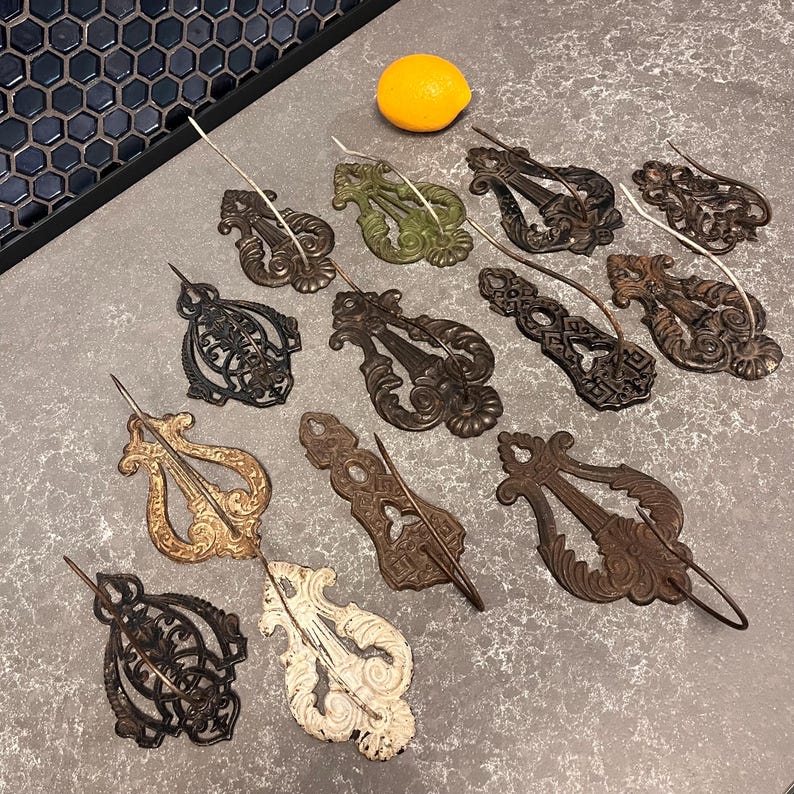 Collection of Antique Victorian Receipt Spike Holders, Wall Mount ...