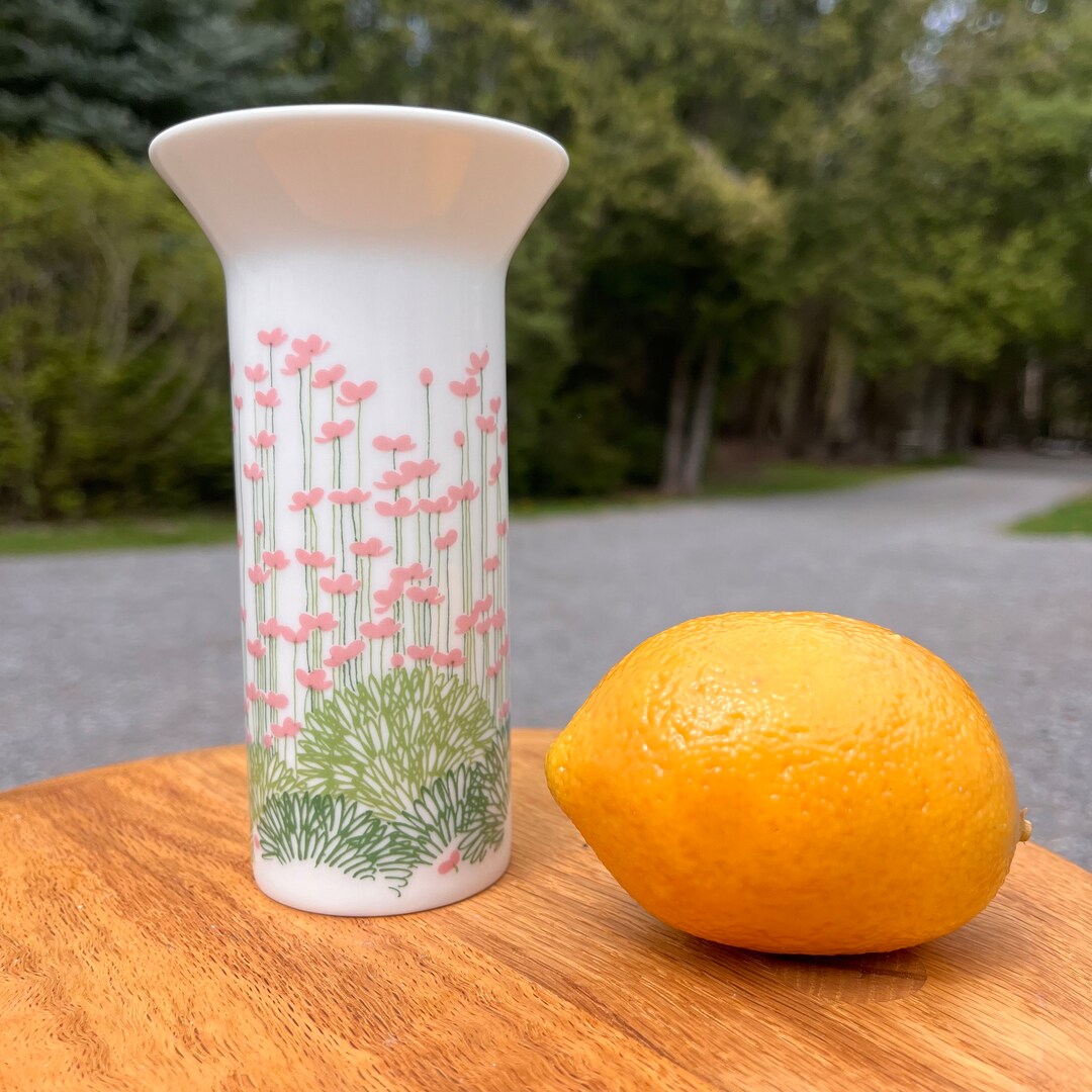 Rosenthal Studio Linie Porcelain Pink Blossom Floral Vase by Hans Theo ...