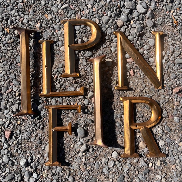 Cast Brass Letters - Etsy