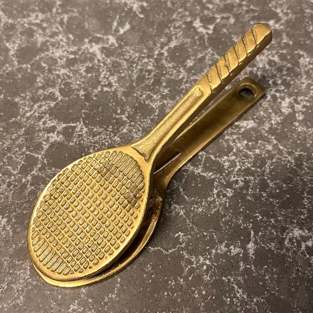 Brass Tennis Racket Letter Clip, Desk Accessories, Picture Holder ...