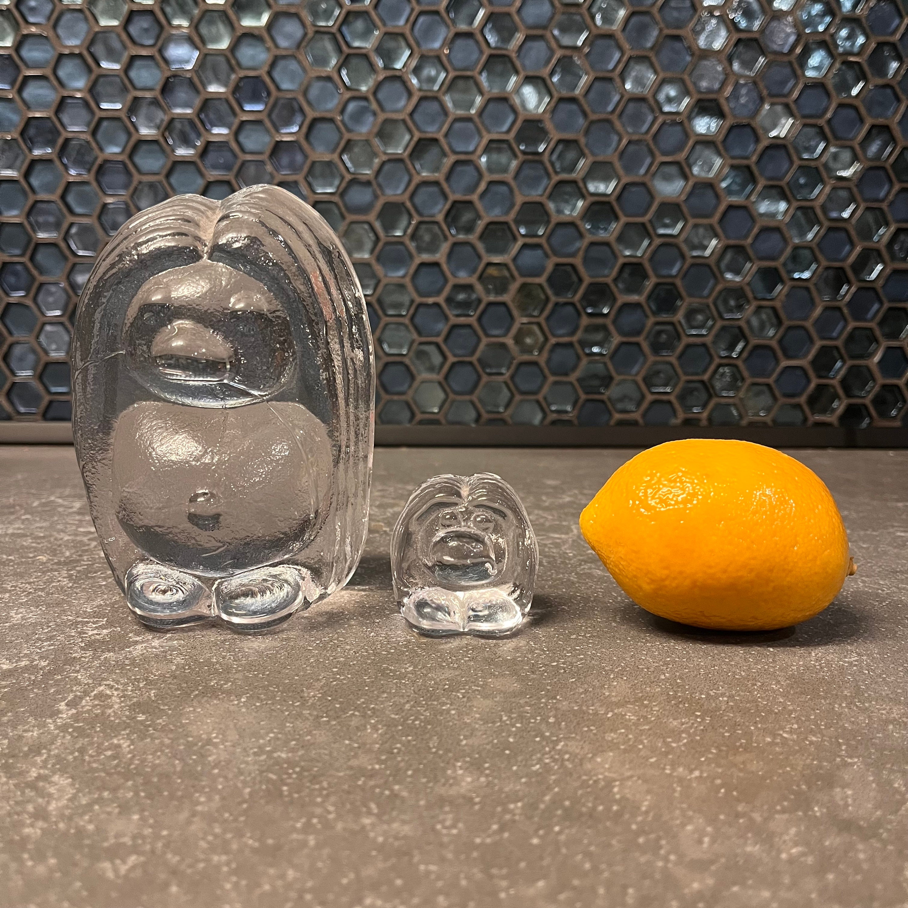 Pair of Mcm Troll Sculptures by Bergdala Glass, Glass Paperweight ...