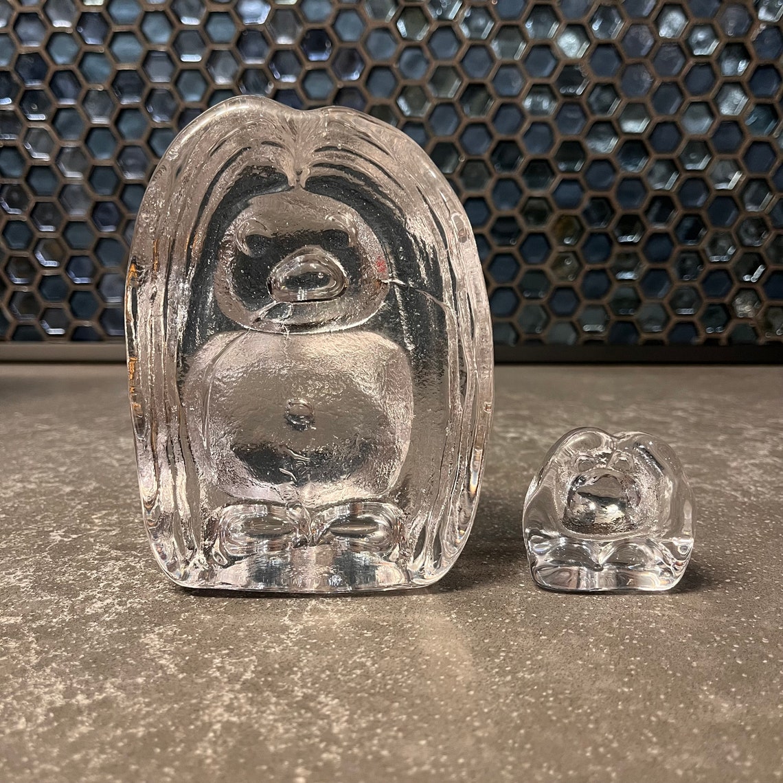 Pair of Mcm Troll Sculptures by Bergdala Glass, Glass Paperweight ...