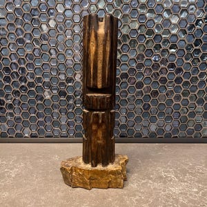 Hand Carved Peruvian Totem Pole Sculpture, Shelf Decor, Monolith ...