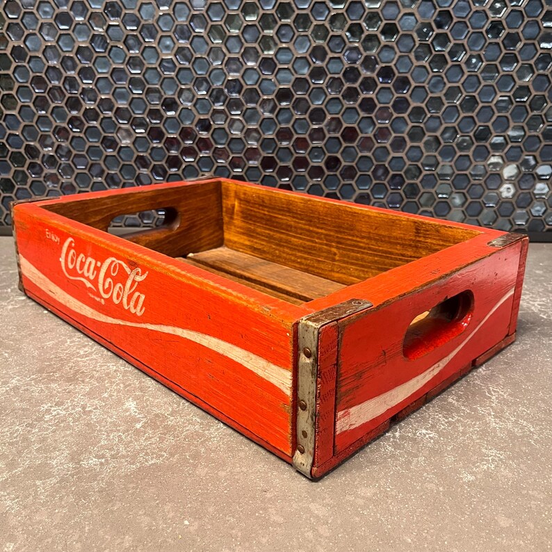 Refinished Wood Coca Cola Crate, Bar Cart, Serving Tray, Advertising ...