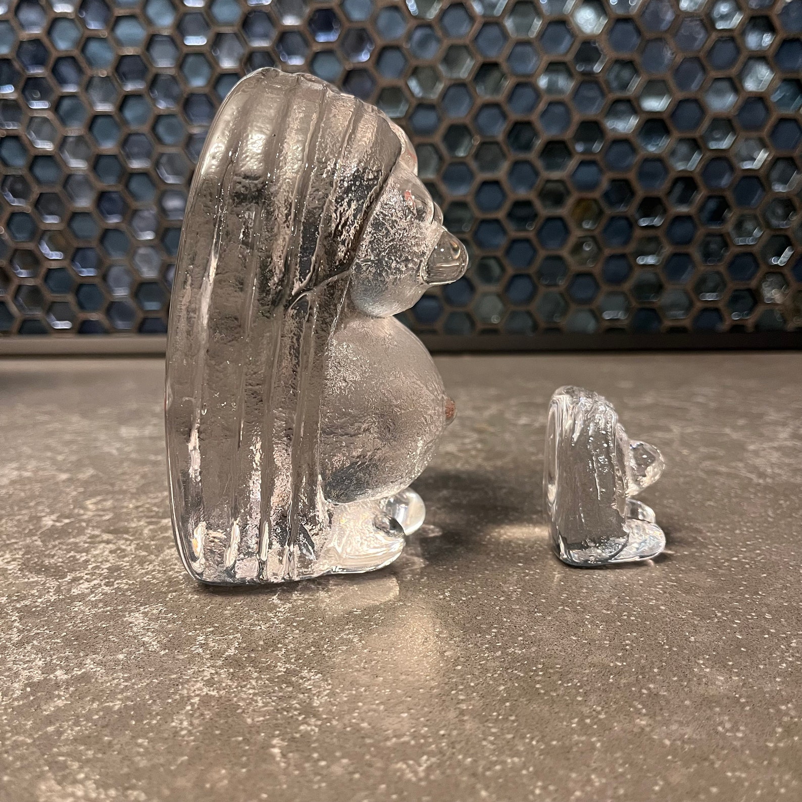 Pair of Mcm Troll Sculptures by Bergdala Glass, Glass Paperweight ...