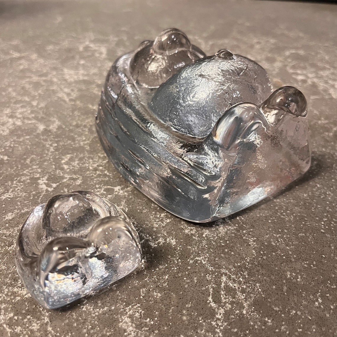 Pair of Mcm Troll Sculptures by Bergdala Glass, Glass Paperweight ...