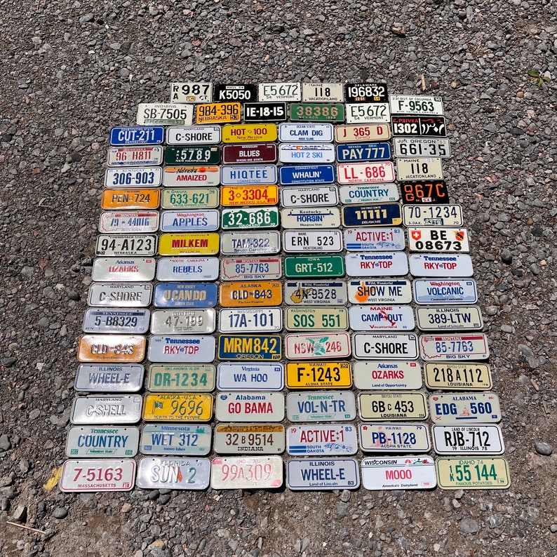 Collection of 95 Wheaties Cereal Box Bike License Plates, Man Cave ...