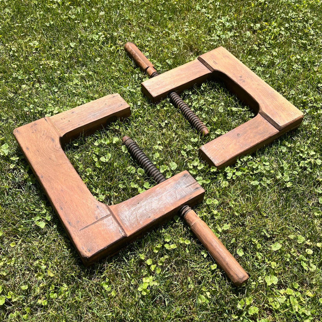 Pair of 1940s Carpenters Wood G Clamps, Workshop, Man Cave, Shelf Idea ...