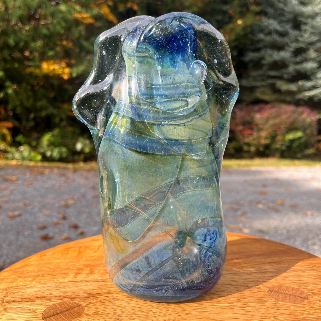 1970s Two Rivers Studio Glass Vase by Michael Robinson 1948-2010 ...