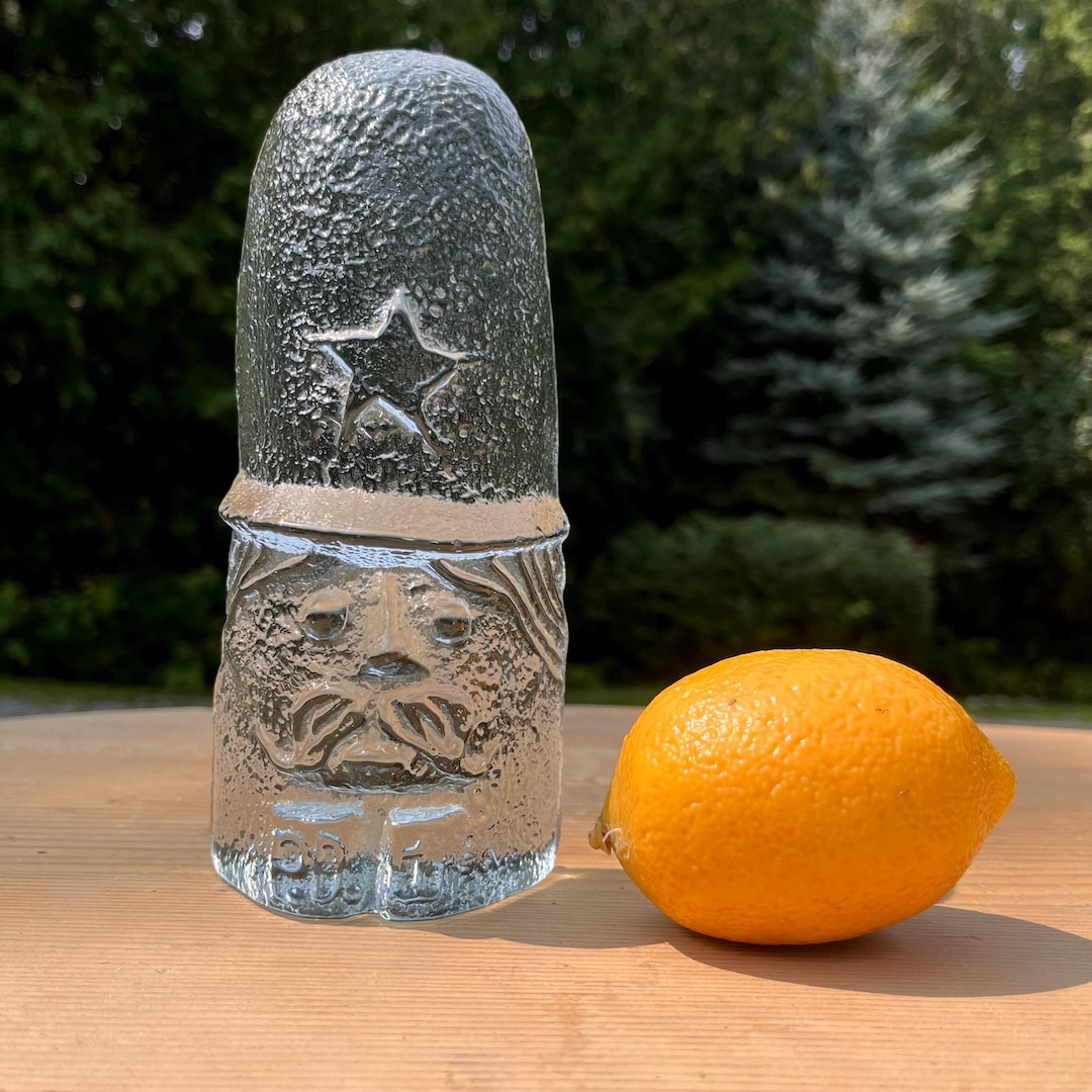 1970s Glass Blenko Police Bookend, Don Shepard, Rubel, Keystone, Book ...