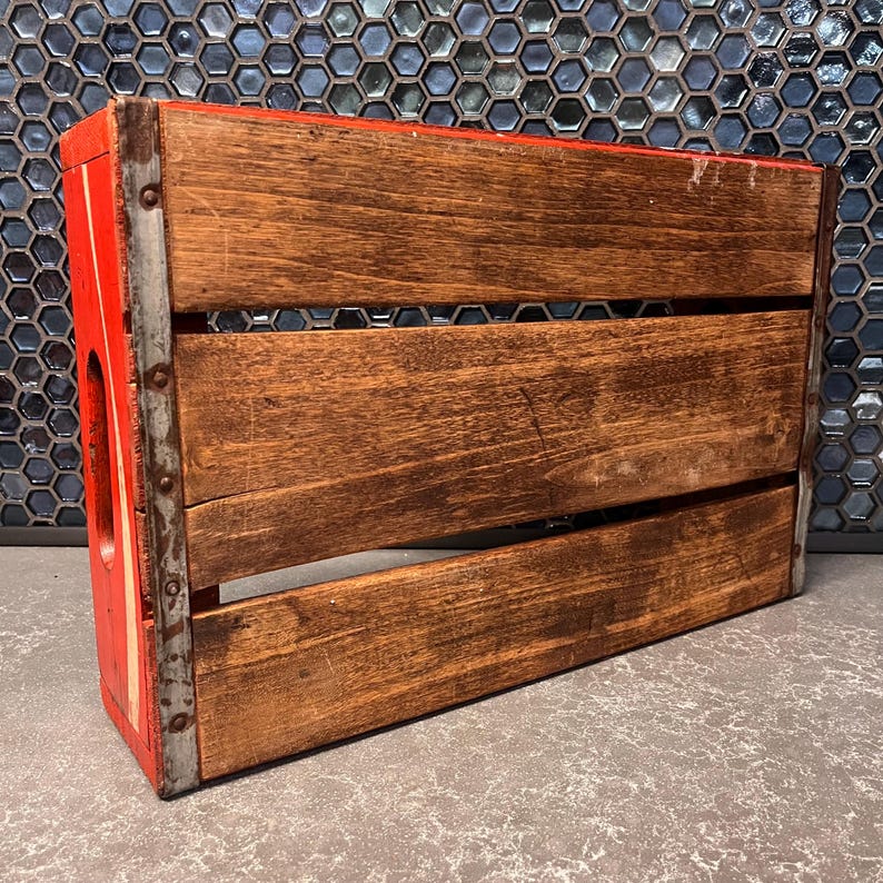Refinished Wood Coca Cola Crate, Bar Cart, Serving Tray, Advertising ...