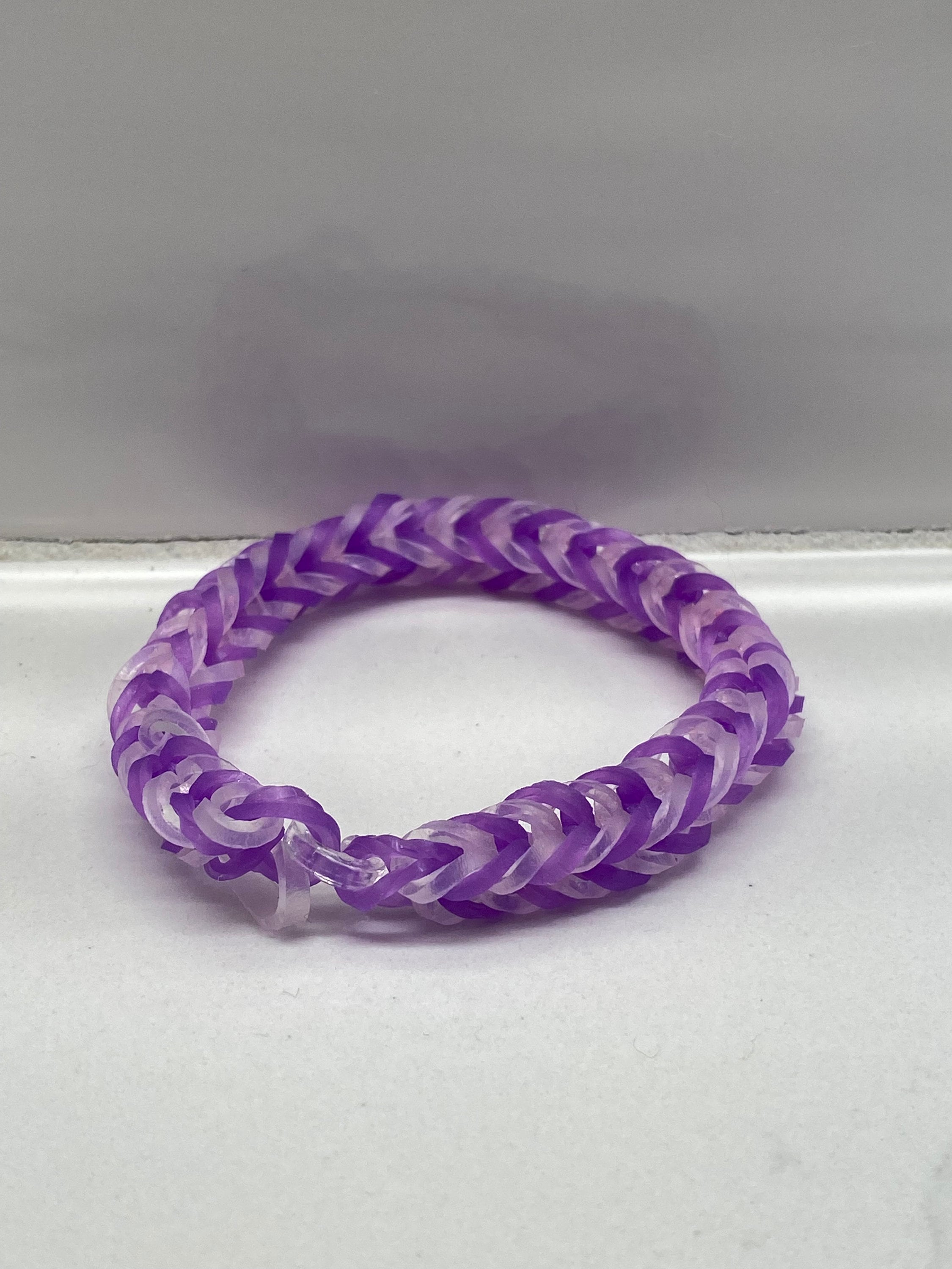 Rainbow Loom Bracelets Fishtail Purple And Blue