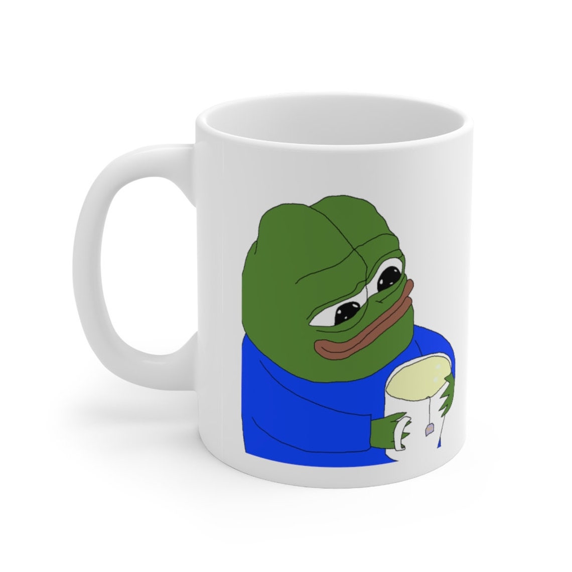 Meme Gifts Pepe the Frog Meme Pepe the Frog Drinking Tea | Etsy Singapore