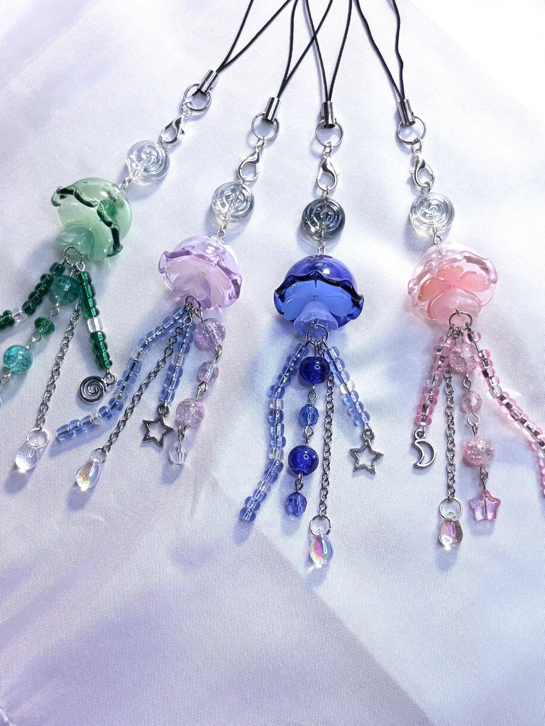 Jellyfish Keychain | Jellyfish Charm | Ocean Keychain | Ocean Charm ...