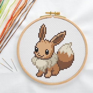 Eevee Pokemon - Cross Stitch Pattern (PDF Digital Download) - Etsy