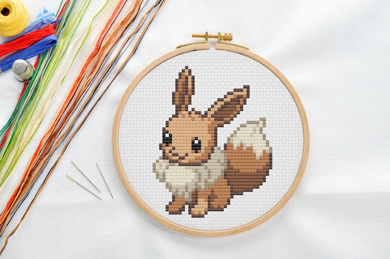 Eevee Pokemon Cross Stitch Pattern PDF Digital Download | Etsy