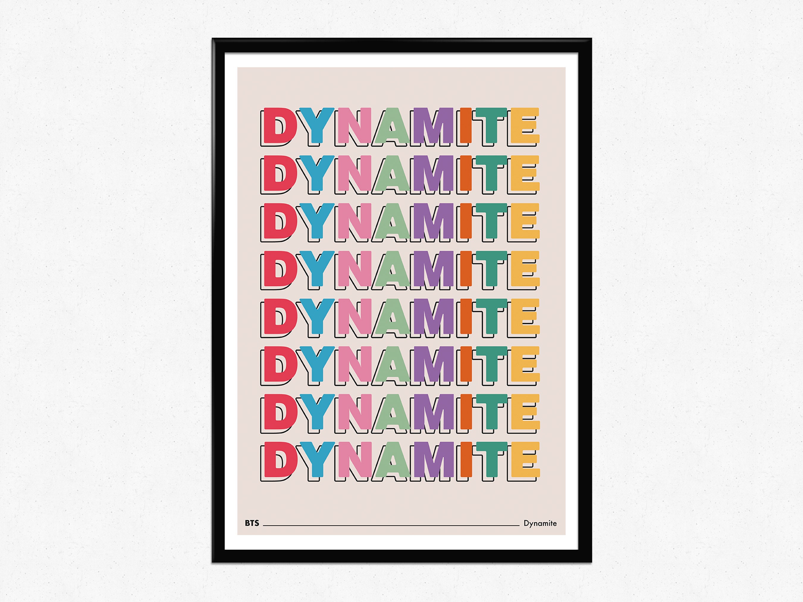 BTS Dynamit Print Kpop A3 A4 A5 Text Zitat Wandkunst - Etsy.de