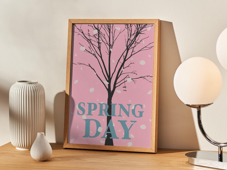 BTS Spring Day Lyrics Print | Kpop Wall Art - Etsy