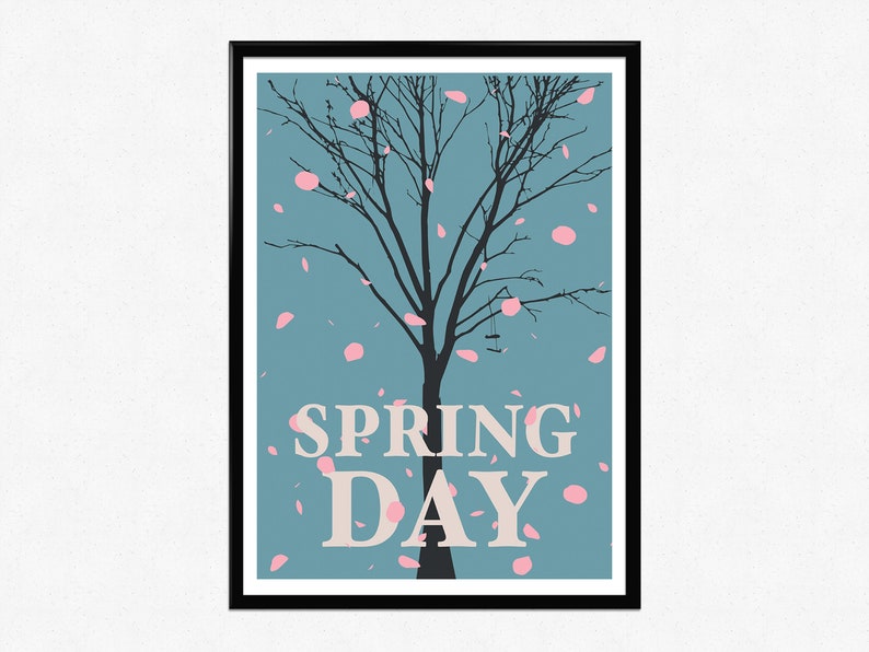 BTS Spring Day Print Kpop A3 A4 A5 Lyrics Quote Wall - Etsy