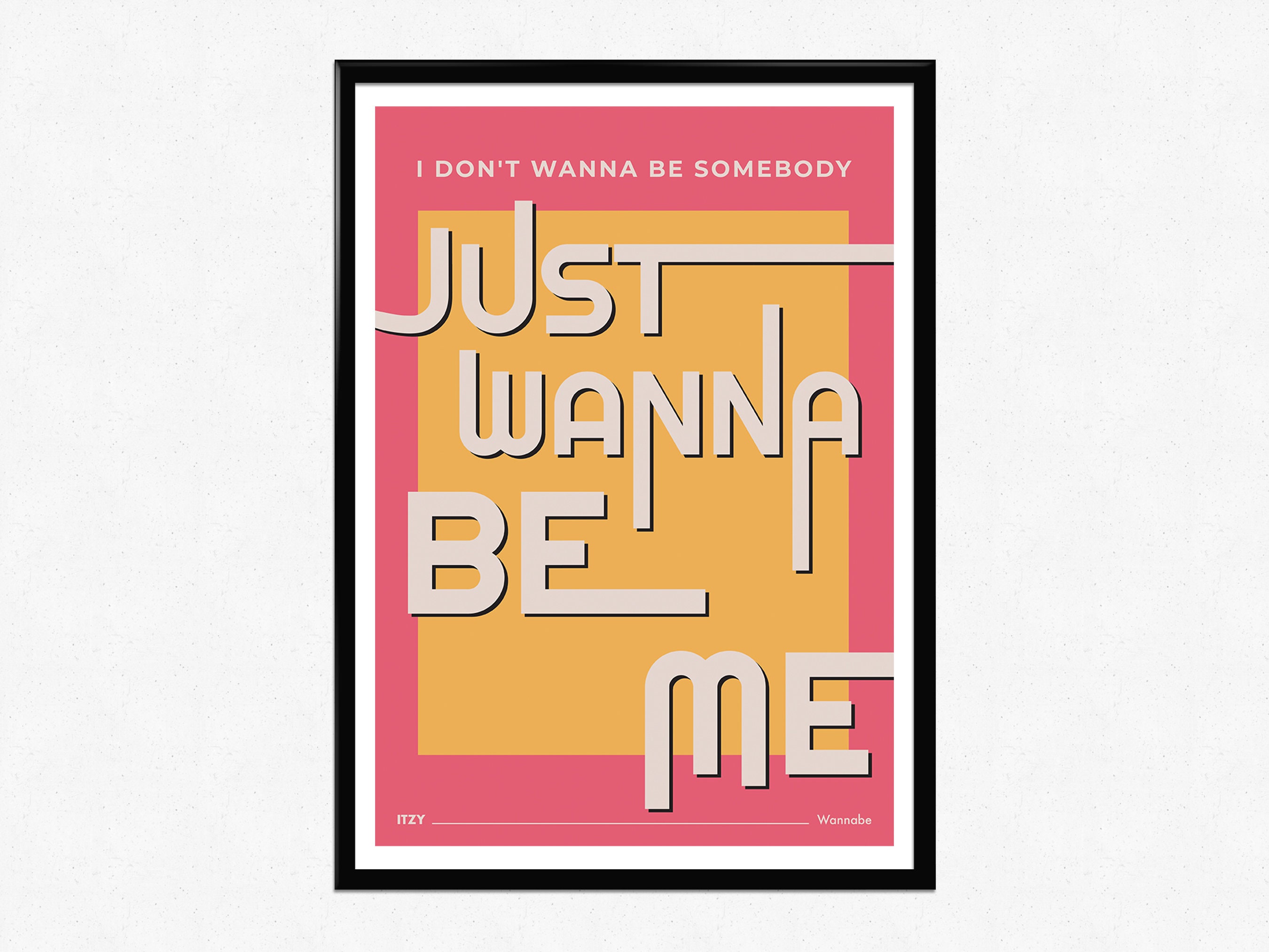 ITZY Wannabe Print Kpop A3 A4 A5 Lyrics Quote Wall - Etsy