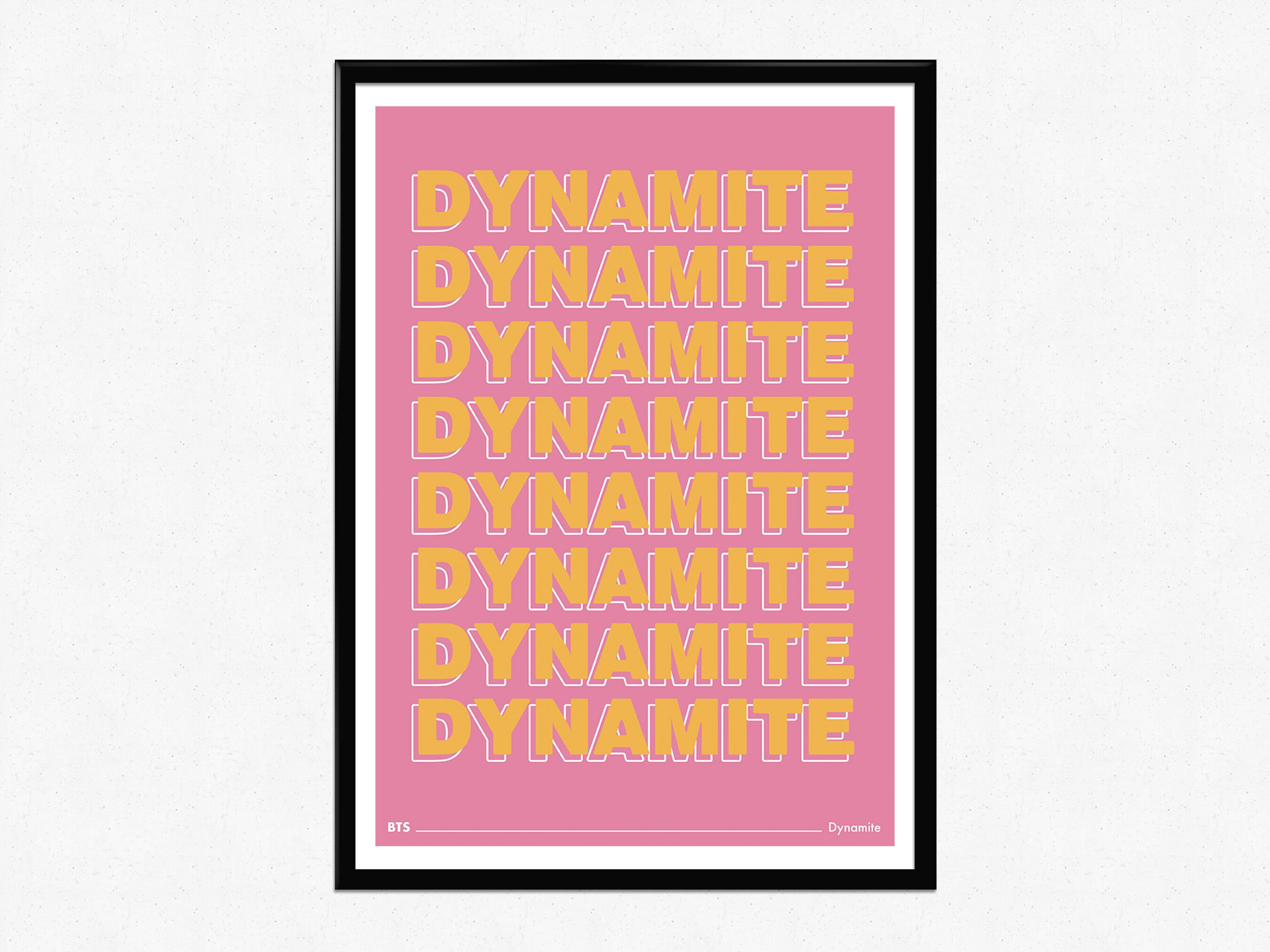 BTS Dynamit Print Kpop A3 A4 A5 Text Zitat Wandkunst - Etsy.de
