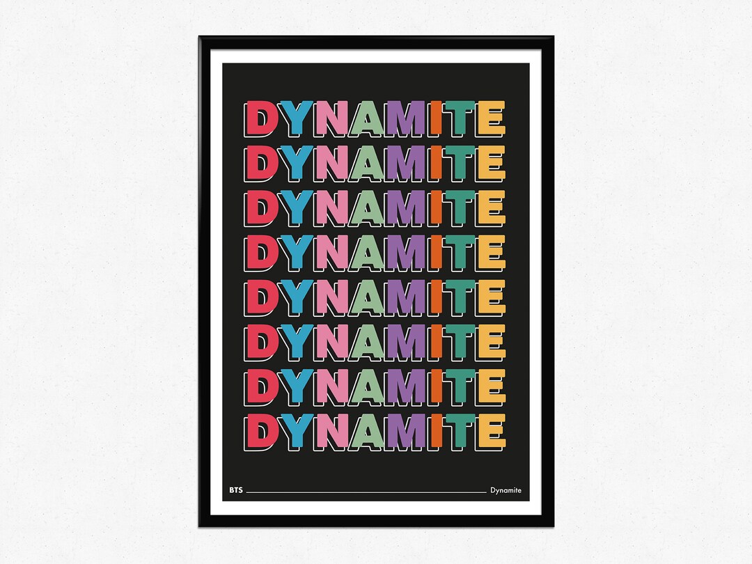 BTS Dynamit Print Kpop A3 A4 A5 Text Zitat Wandkunst - Etsy.de