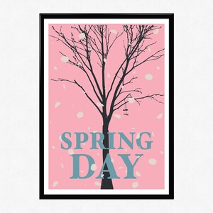 BTS Spring Day Print Kpop A3 A4 A5 Lyrics Quote Wall Art Poster Music ...