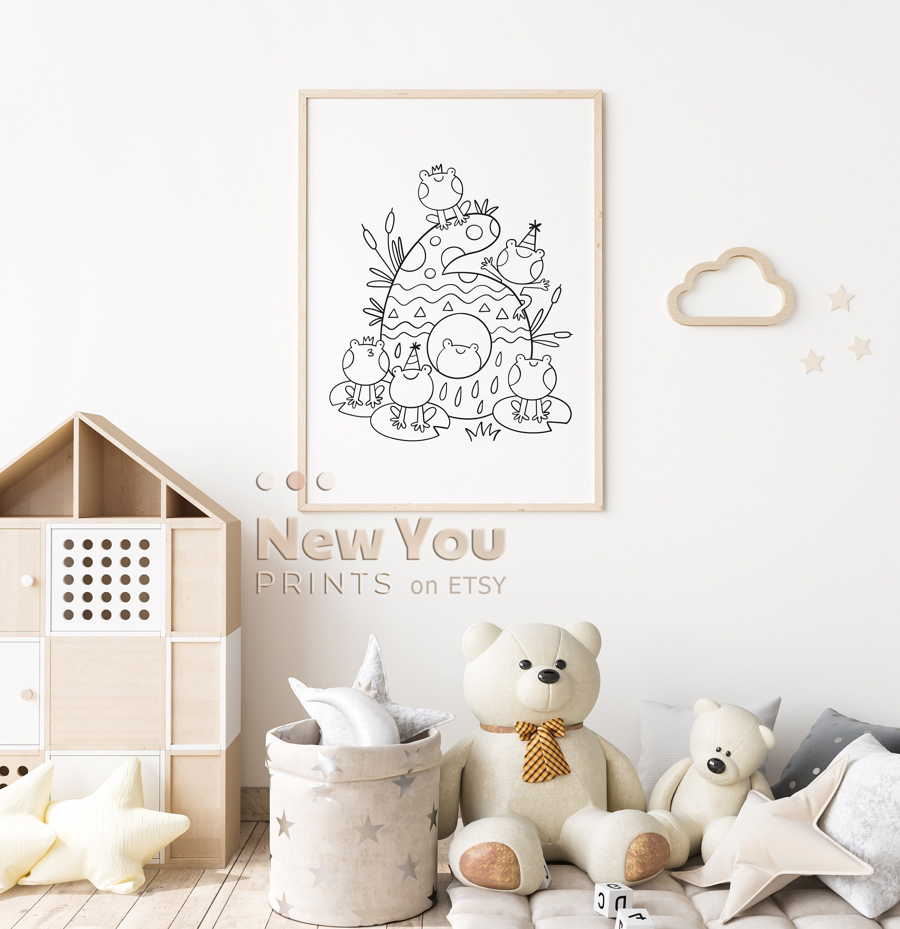Number 6 Printable Sign, 6th Birthday Decorations, Frog Prince, Cute ...