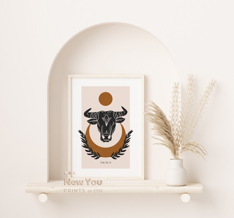 Taurus Wall Art Gift for Taurus Taurus Print Gift - Etsy