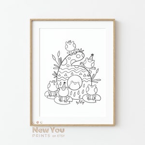 Number 6 Printable Sign, 6th Birthday Decorations, Frog Prince, Cute ...