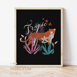 Jungle Leopard Print, Cheetah Poster Print, Jungle Poster, Tropical ...