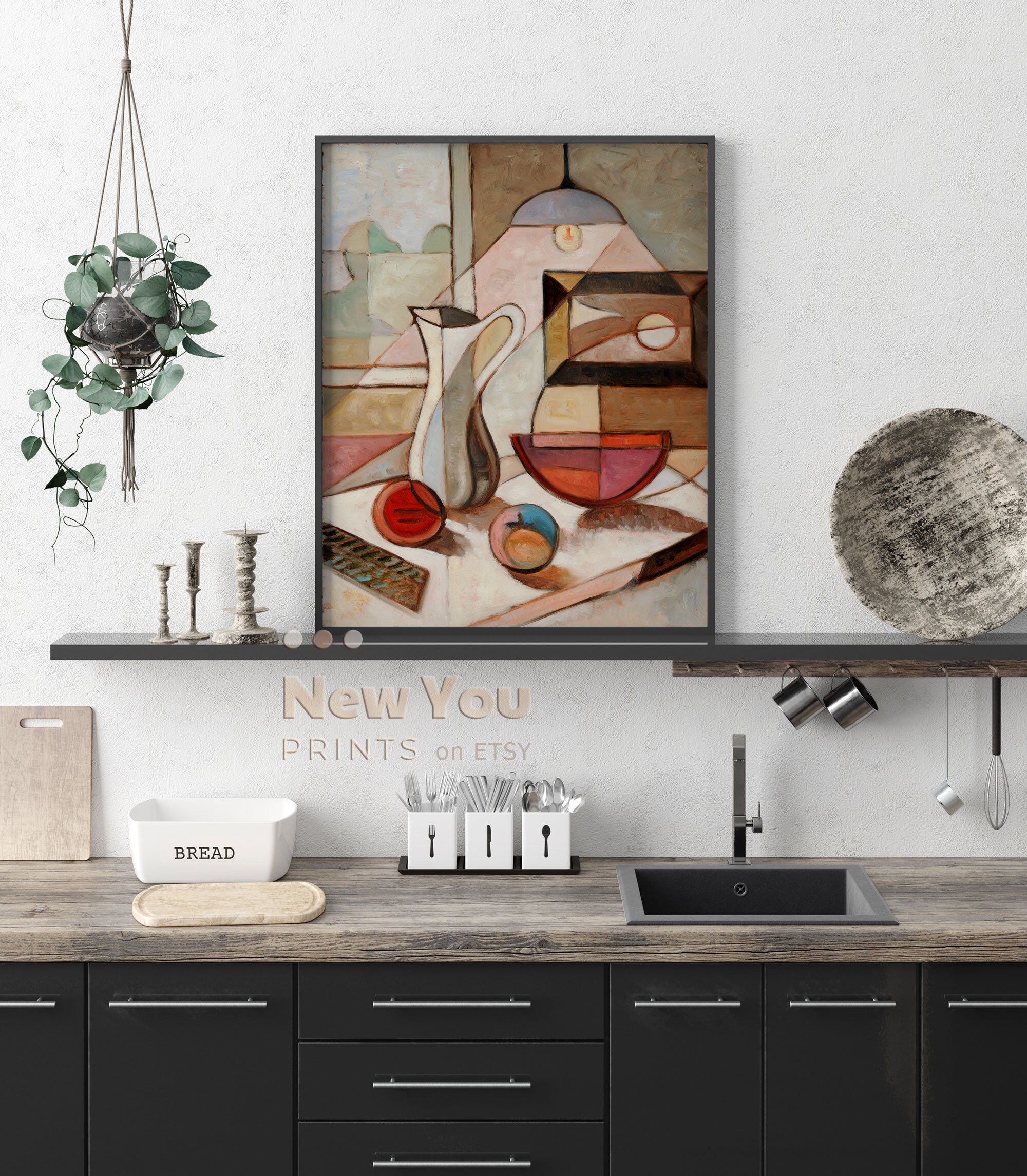 Abstract Still Life Printable Art Modern Painting for Kitchen - Etsy