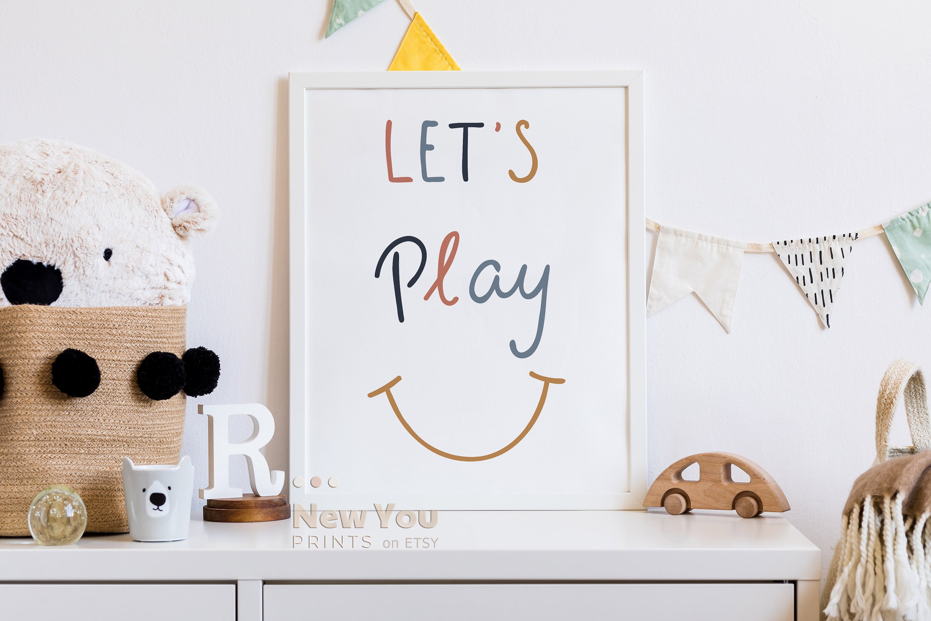 Let's Play Print, Playroom Printable, Kids Room Wall Art, Classroom ...