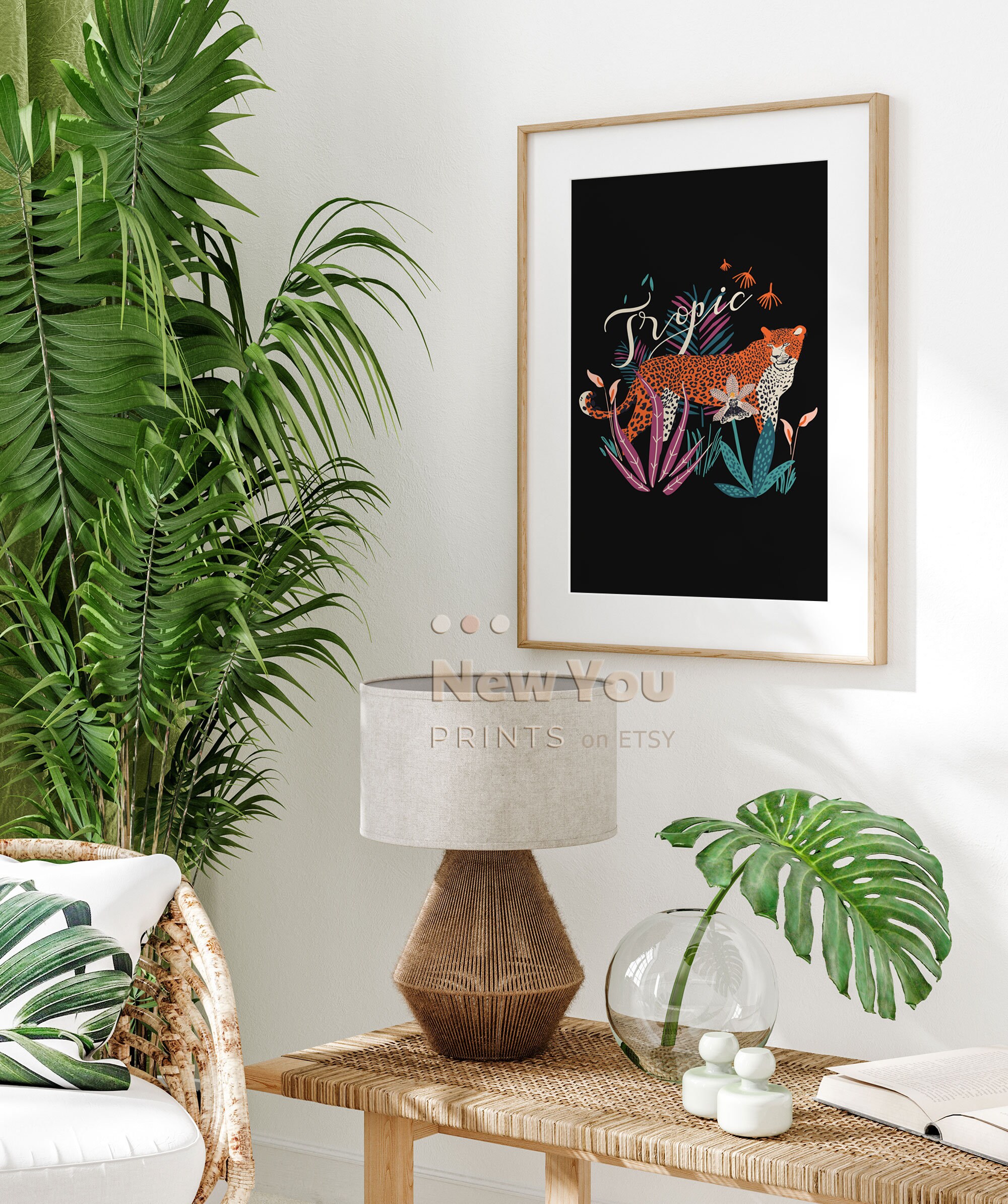 Jungle Leopard Print, Cheetah Poster Print, Jungle Poster, Tropical ...