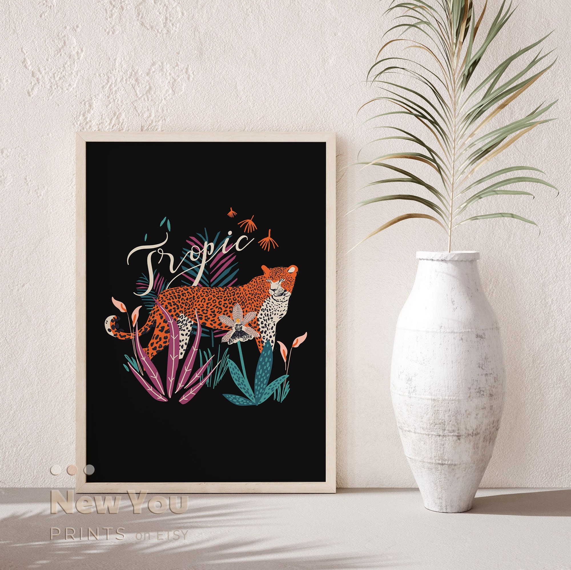 Jungle Leopard Print, Cheetah Poster Print, Jungle Poster, Tropical ...