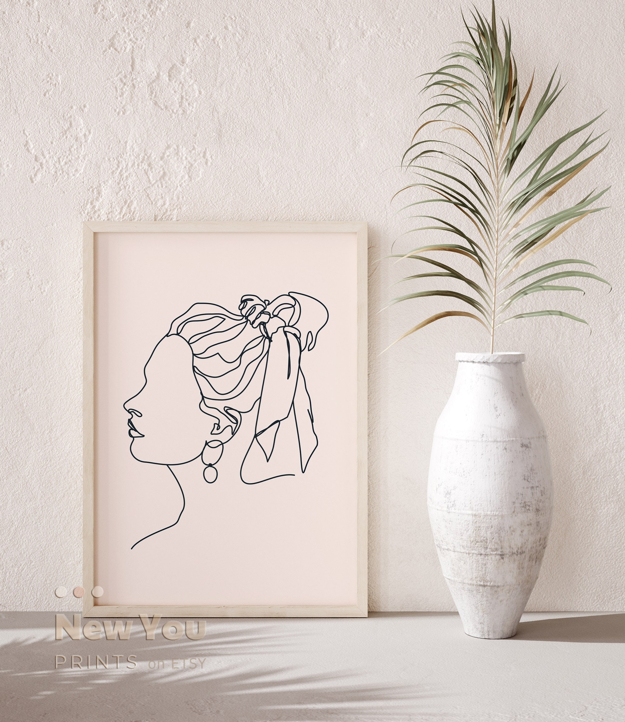 Woman Line Art, DIGITAL DOWNLOAD, Single Line Art, Feminist Line Art ...