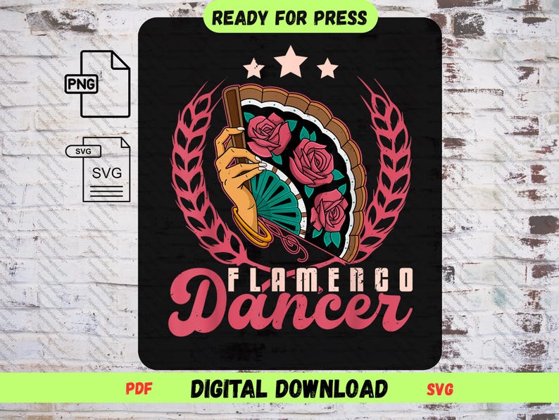 Flamenco Dancer SVG PNG – Spanish Guitar Dance Design – Spain Souvenir ...