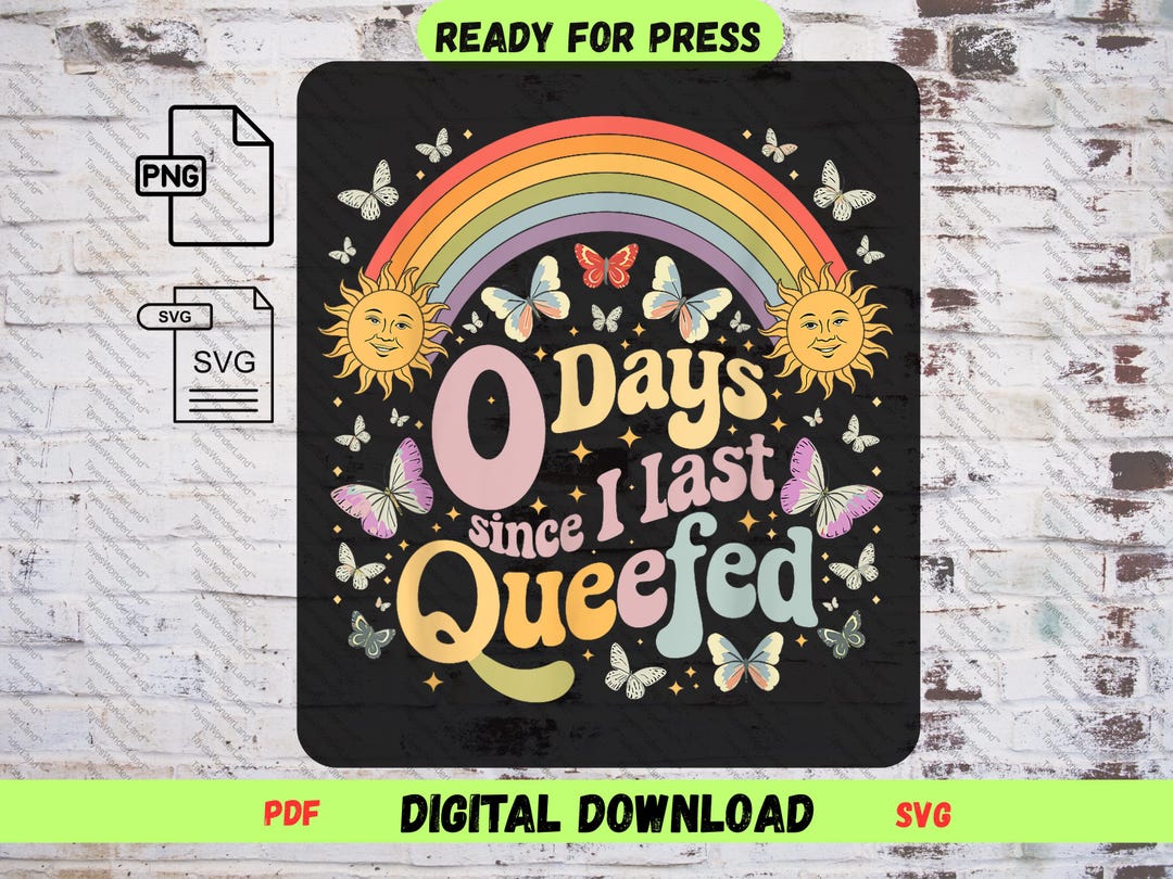 0 Days Since I Last Queefed PNG SVG: Funny Women, Adult Humor ...