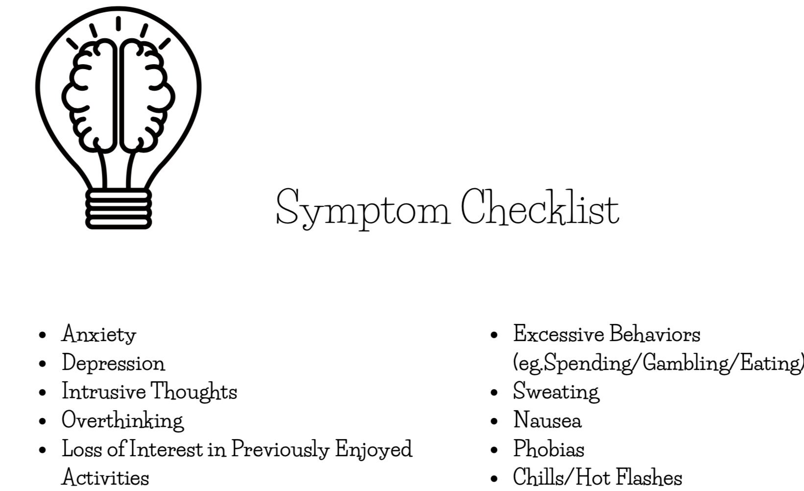 Symptom Checklist - Etsy