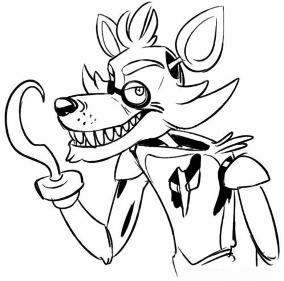 Five Nights At Freddys Coloring Pages Foxy