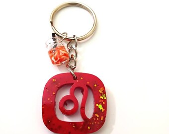 Leo Zodiac Keychain - Etsy