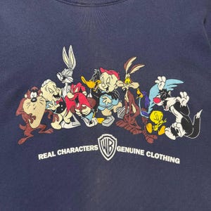 Vintage Real Characters Warner Bros Cartoon Genuine Clothing Navy Blue ...