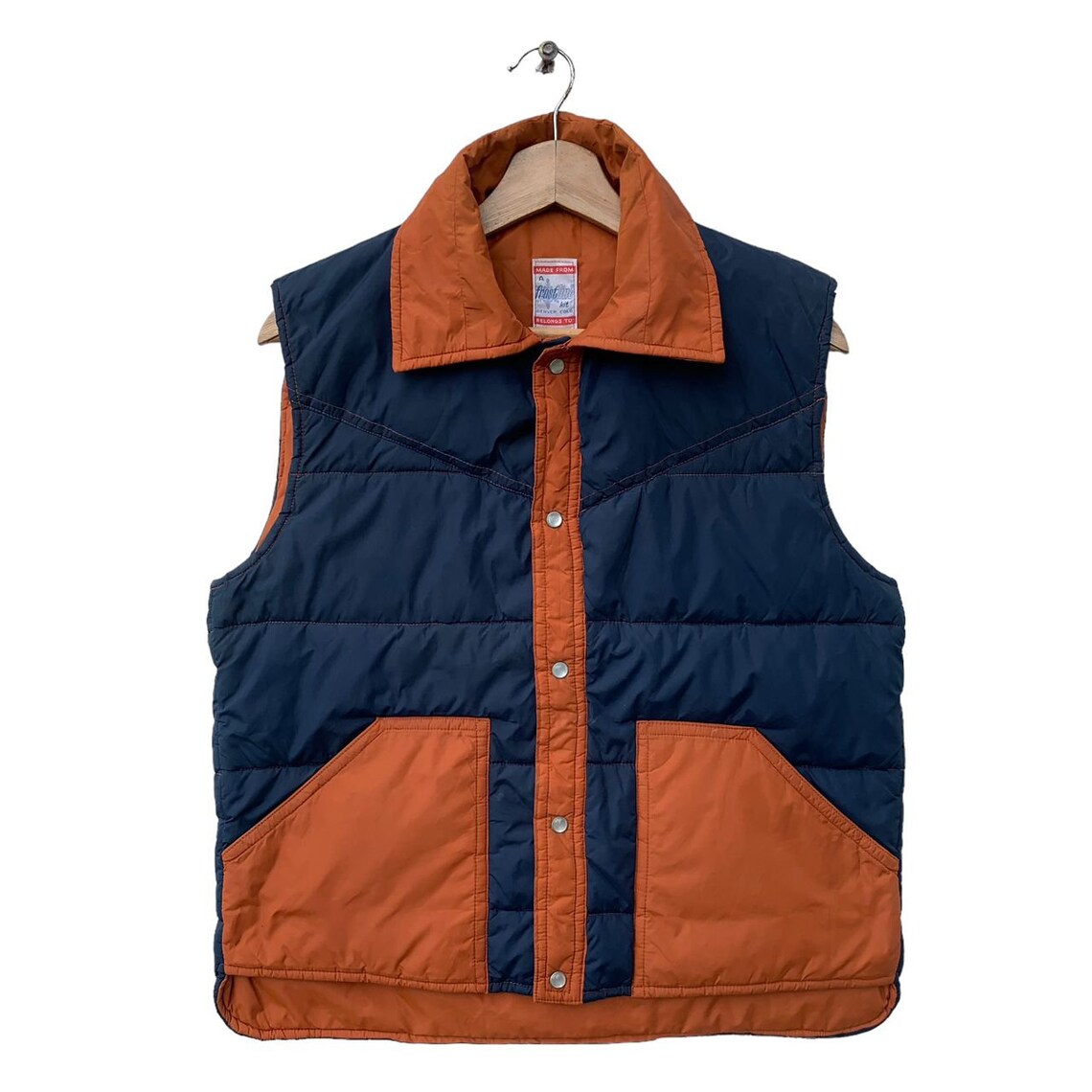 Vintage A Frostline Kit Puffer Vest Jacket Snap Buttons Pearl Vest ...